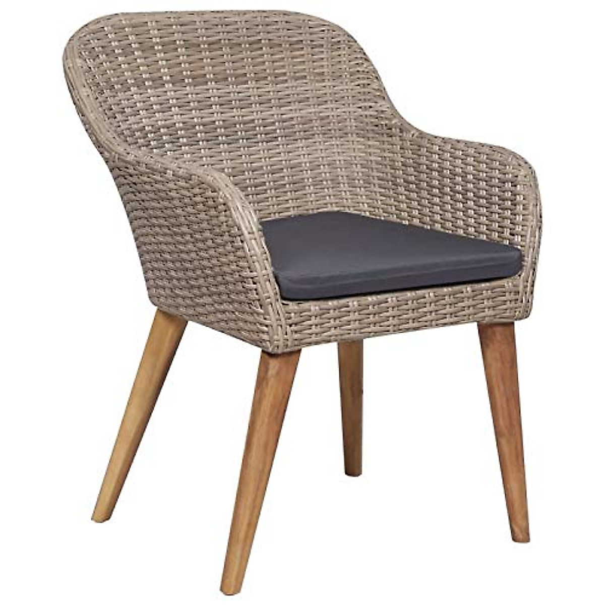 Camerina 3 Piece Patio Dining Set Outdoor Patio Dining Set Outdoor Patio Furniture Patio Set Patio Table and Chairs Set Brown 3067731