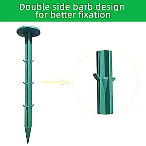 EISENSP 6.3-Inch 70 Pieces Strength Anchors Landscape Anchoring Spikes - High Plastic Garden Stakes, for Landscape Edges, Fixed Fences, Lawns, Etc.
