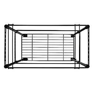 Oceanstar 2-Tier Metal Rolling File Cart, 24 in, Black