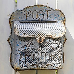 BIG FORTUNE Wall Mount Mailbox for House Outside Vintage Metal Door Mailbox