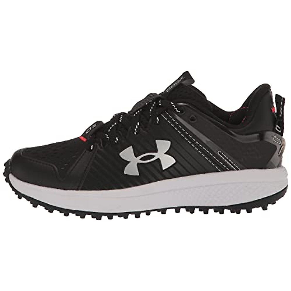 Under Armour Boy's Yard Turf Jr. Baseball Shoe, (001) Black/Black/White, 1 Little Kid