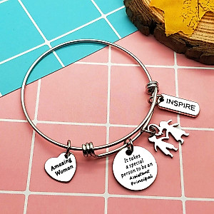 School Principal Gift Bangle Assistant Principal Bracelet Assistant Principal Jewelry End Of The Year Christmas Birthday Gift for Principal Retirement Gifts Appreciation Gifts for Assistant Principal
