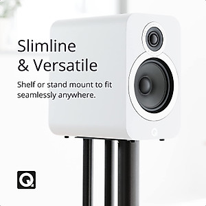 Q Acoustics 3020i Bookshelf Speakers Pair English Walnut - 2-Way Reflex Enclosure Type, 5" Bass Driver, 0.9" Tweeter - Stereo Speakers/Passive Speakers for Home Theater Sound System