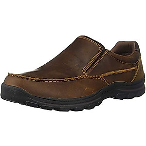 Skechers Men's Braver-Rayland Slip-On Loafer, Dark Brown Leather, 10 2E US