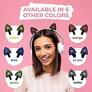 SplashNColor Cat Ear Headphone Super Cute Add Ons Attachment | Cat Ears Headphone Accessories for Gaming or Wireless Bluetooth Headset | Adjustable Straps - Universal Fit