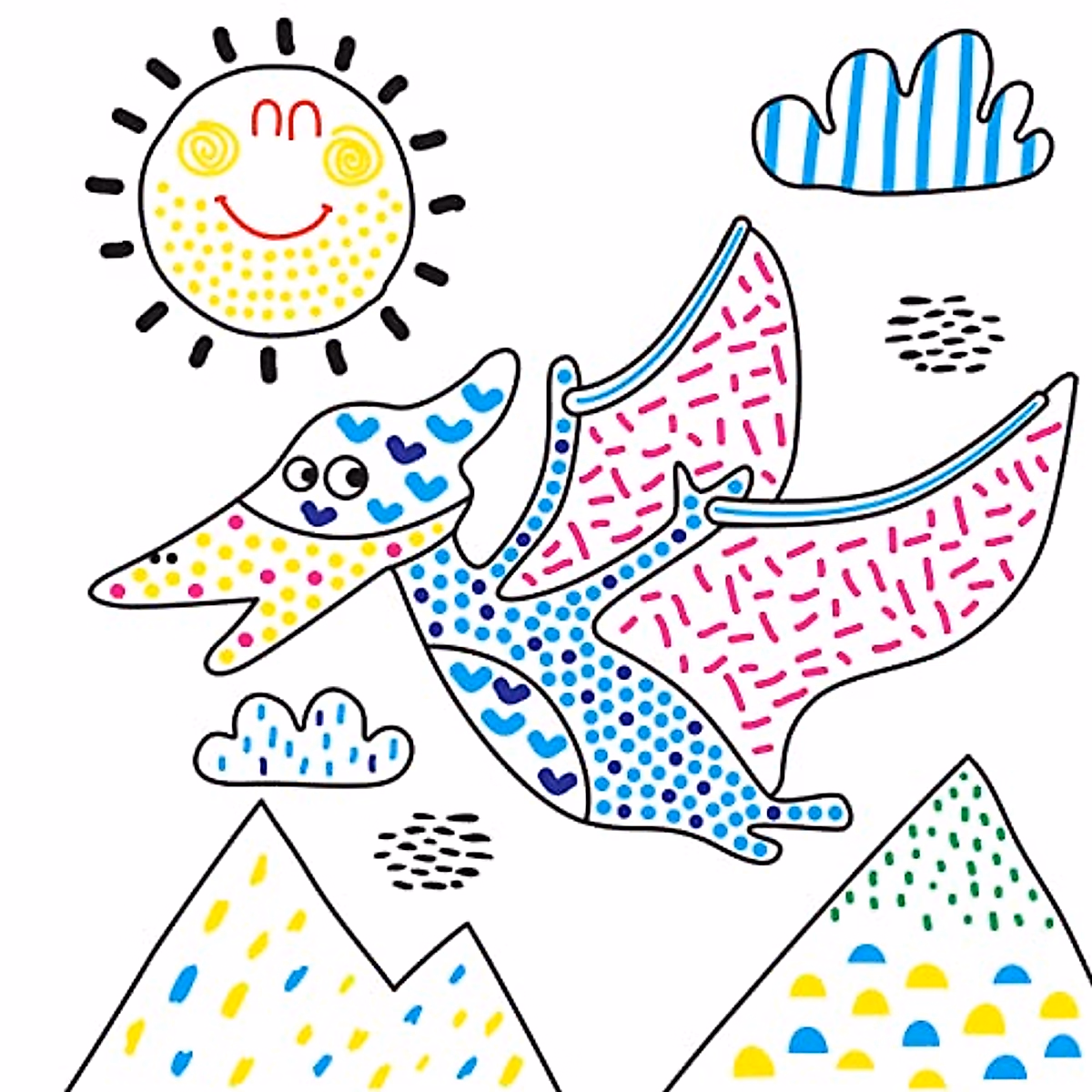 Easy and Fun Paint Magic with Water: Dinosaurs (Happy Fox Books) Paintbrush Included - Mess-Free Painting for Kids 4-6 to Create a T. Rex, Triceratops, Pterodactyl, and More