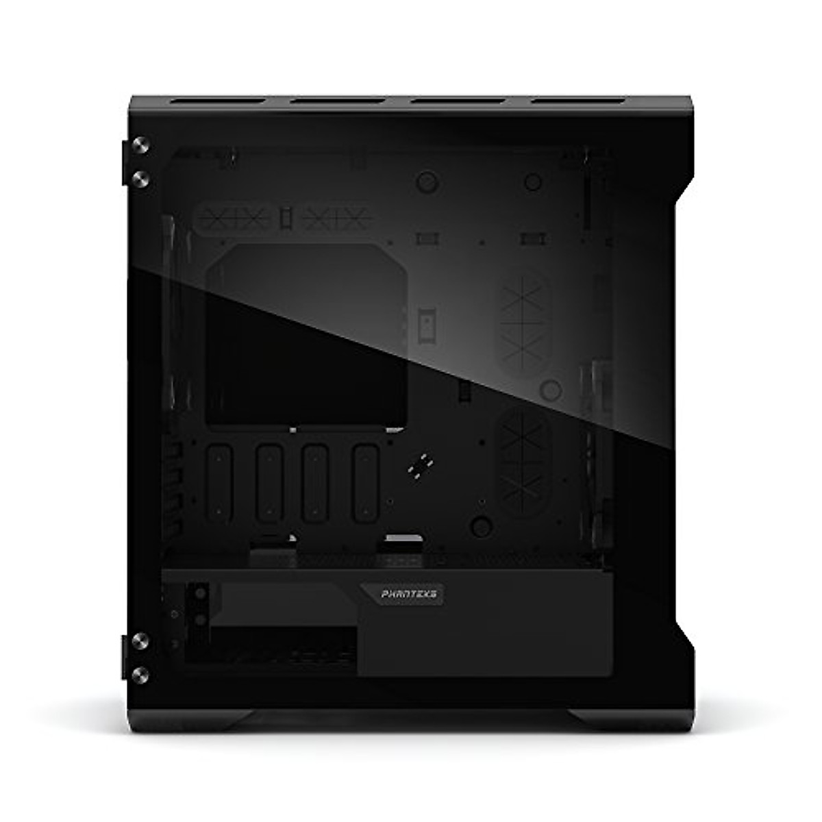 Phanteks (PH-ES314ETG_BK) EVOLV mATX Tempered Glass Edition Aluminum Exterior RGB LED Illumination Micro Tower Case, Satin Black