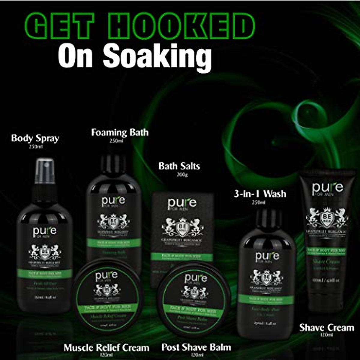 Bath Spa Gift Baskets for Men. Essential Oil Deluxe Mens Gift Set. Best Holiday Gift, Care Package for Men, Husband, Boyfriend & Dad. Mens Spa Kit makes best Relaxation Gifts for Men!