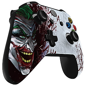 eXtremeRate Clown Hahaha Patterned Front Housing Shell Case for Xbox One S/X Controller, Soft Touch Faceplate Cover Replacement Kit for Xbox One S/X Controller (Model 1708) - Controller NOT Included