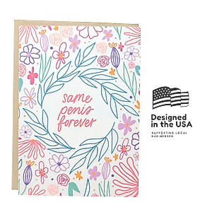 Sleazy Greetings Funny Wedding Card Congratulations For Bachelorette Party Shower From Bridesmaid | Raunchy Engaged Engagement Card For Bride To Be | Same Forever Card