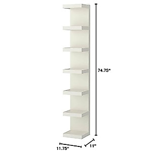IKEA Wall Shelf Unit, Black 11 3/4x74 3/4", 624.201123.3038