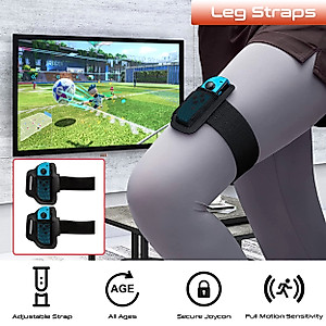 Orzly Switch Sports Games 2024 Accessories Bundle Pack for Nintendo Switch & Switch OLED with Tennis Rackets, Golf Clubs, Chambara Swords, Soccer Leg Straps & Joycon Grips - With Carry Bag