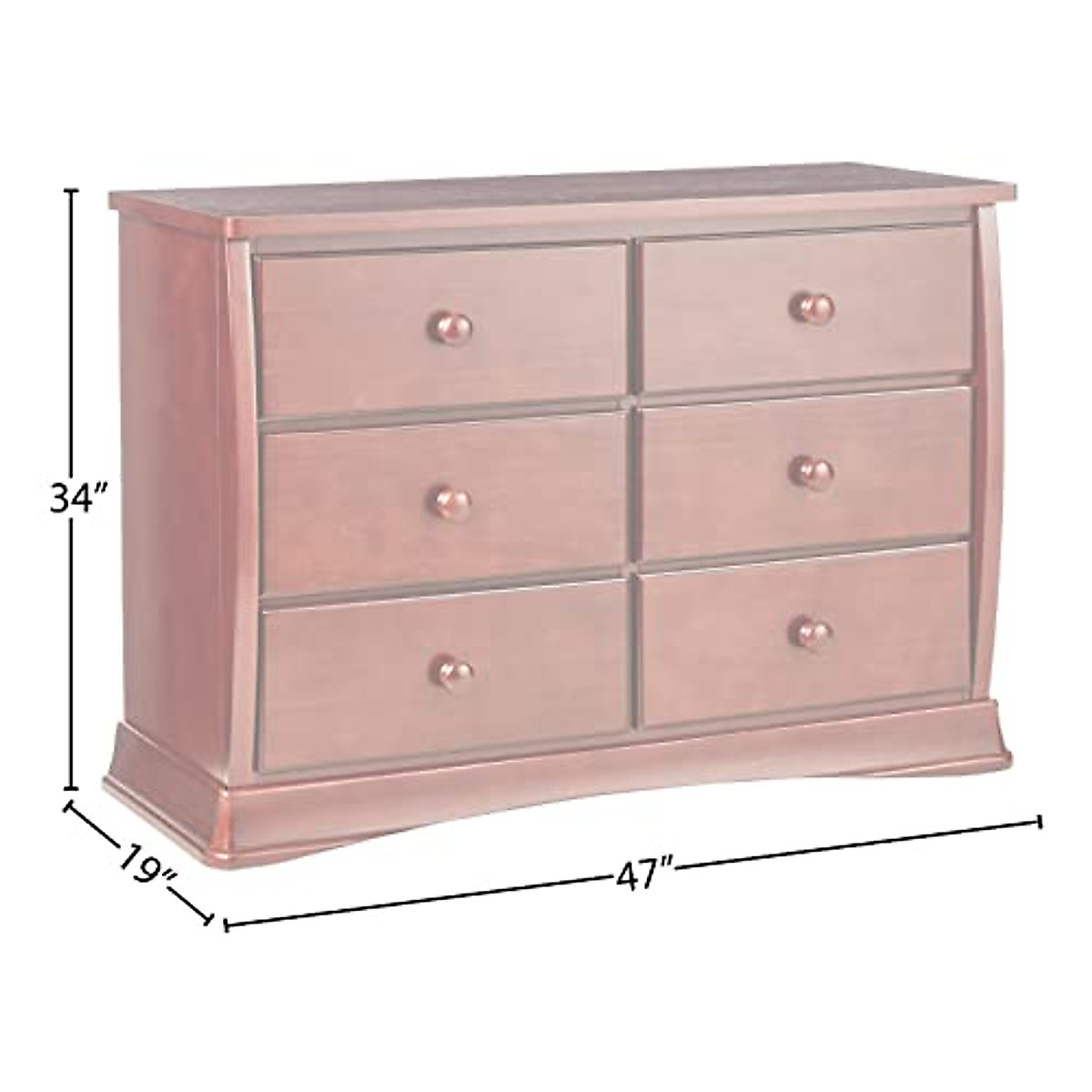 Delta Children Bentley Six Drawer Dresser, Black Cherry Espresso