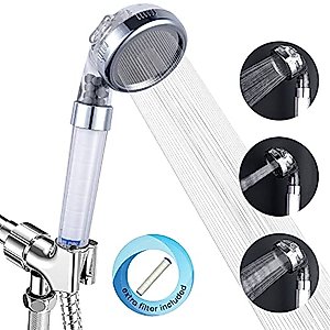 ZOOP Filtered Shower Head with Water Saving 3-Way Shower Modes, Dual Filtration System, Handheld High-Pressure Shower, Including Extra Cotton Filter