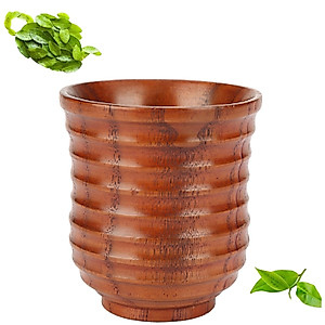 Wooden Tea Cup, Natural Solid Wood Tea Cup Japanese Zen Style Teacup Wooden Teacups Coffee Mug Wine Mug Classical Beer Mug Small Tea Cups Drinking Cup for Drinking Tea Coffee Wine Beer, Pack of 2