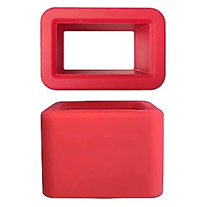 Leismy 2-Pack Car Seat Belt Buckle Holder, Car Seatbelt Buckle Guard (BPA Free), Durable Silicone Material, Seat Belt Holder Upright Your Seat Belt Receiver for Easy Access (Red)