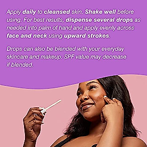 COOLA Organic Sun Silk Drops and Face Moisturizer with SPF 30, Dermatologist Tested Sunscreen with Plant-Derived BlueScreen Digital De-Stress Technology, 1 Fl Oz