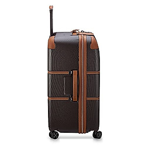 DELSEY Paris Chatelet Hardside 2.0 Luggage with Spinner Wheels, Chocolate Brown, Checked-26 Inch Trunk