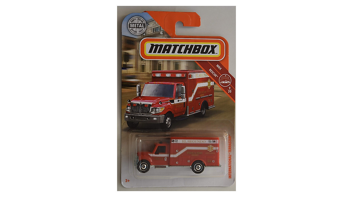 Matchbox Rescue Series International TERRASTAR 9/20 Red Toy Truck