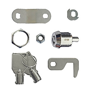 2 Pack Toolbox Lock 5/8" Tubular Cam Replacement Lock Hook Cam Keyed Alike with 4 Keys