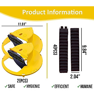 2 Pcs Mouse Trap Bucket, Reusable Humane Mouse Traps for Indoor Outdoor，Automatic Reset Bucket Lid Mouse Trap, 5 Gallon Bucket Compatible - Bucket Lid Mouse Rat Trap