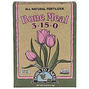Down to Earth Organic Bone Meal Fertilizer 3-15-0, 5 lb