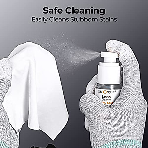 K&F Concept Camera Lens Cleaning Kit - 15ml Sensor Cleaner, Lens Pen Brush, Air Blower, Microfiber Cleaning Cloths & Lens Wipes for DSLR & Mirrorless Cameras and Sensitive Electronics