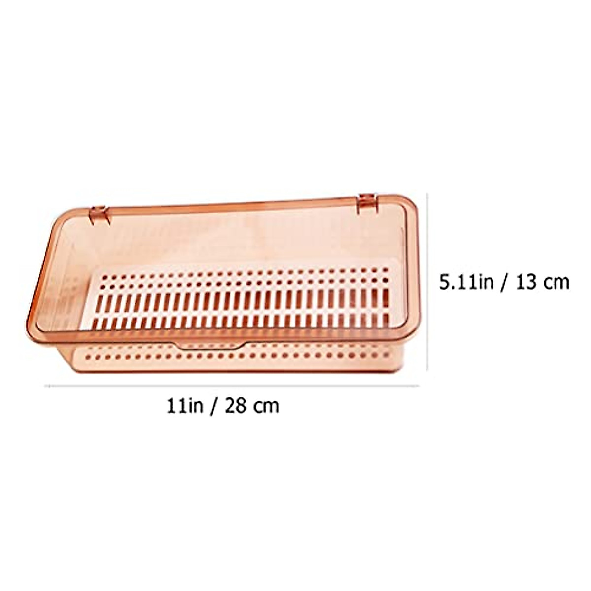 Cabilock Flatware Tray Plastic Utensil Drying Rack with Lid Chopsticks Spoon Fork Knife Drainer Basket Flatware Storage Drainer for Kitchen Countertop 2pcs