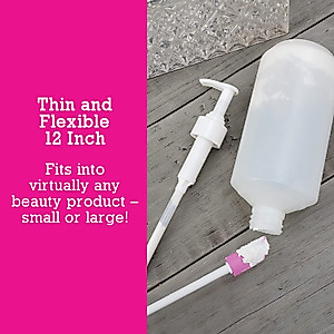 Spatty Daddy Beauty Makeup Spatula (12 Inch Pink) Shark Tank Mom Made, Scrapes Last Drop of Lotion, Mini Spatula Makeup, Long Makeup Spatula, Scoop for Makeup, Makeup Stocking Stuffer, Makeup Spatula