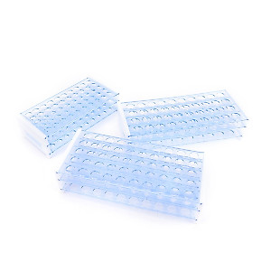 Bipee Scientific Detachable Test Tube Rack for Tubes of Dia.≤17mm, 50 Holes, PS Material (2pcs) (Tuberack-50x13)