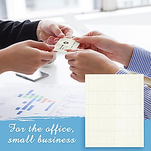 SATINIOR 1000 Pcs White Blank Printable Business Cards Paper 3.5 x 2 Inch Linen Textured Business Cards Bulk Double Sided Perforated Cardstock Compatible with Laser and Inkjet Printer