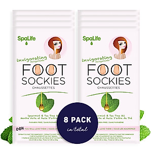 SpaLife Invigorating Spearmint & Tea Tree Oil Foot Sockies (3 Ct)