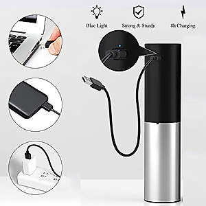 Electric Wine Opener, Automatic Wine Bottle Opener with Base, Corkscrew Remover with Foil Cutter Vacuum Pump Preservation Stopper Aerator Pourer Wine Lovers Gift Set USB Rechargeable