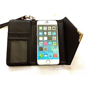 Gothic Twin Skull phone leather wallet case for iPhone X XS XR 11 12 13 14 Pro Max Samsung S23 S22 S21 S20 Ultra Note 20 10 Plus Mn0096