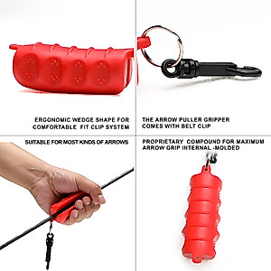 Perogen Archery Arrow Puller Target Remover with Belt Clip for Shooting Outdoor Compound Bow Hunting (Black)