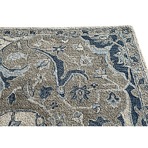 Natural Weave Pb Rug Hand Tuffted Nolan Style Traditional Wool Area Rugs Suitable for Living Room, Bedroom, Dining Room | 100% Wool | 100% Cotton Backing (8 x 10 FT)