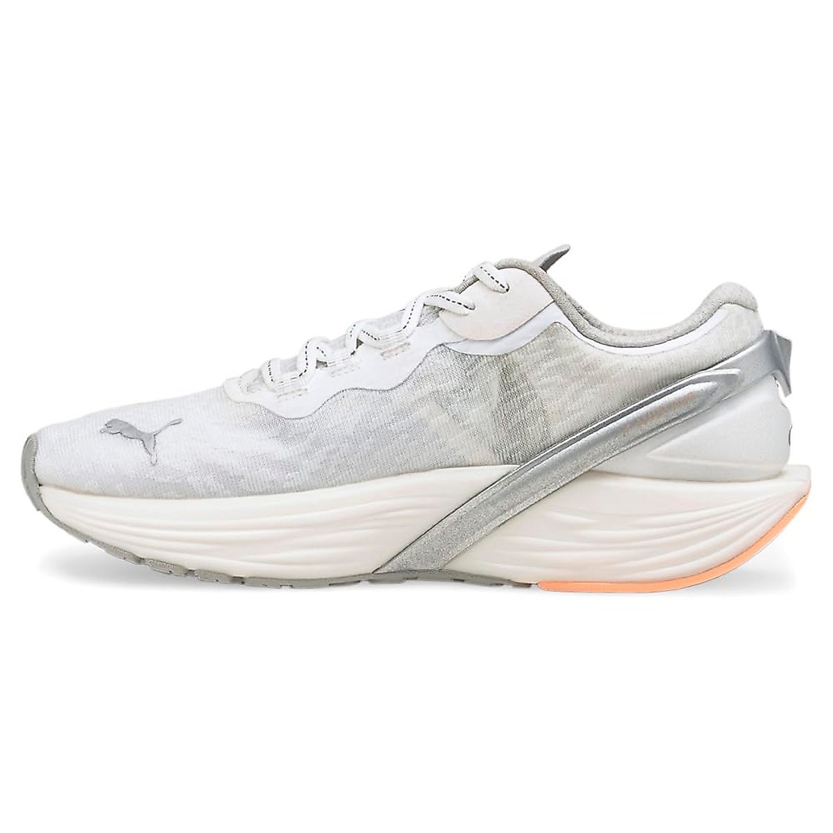 PUMA Run XX Nitro Wildwash Puma White/Metallic Silver/Fizzy Melon 7.5 B (M)