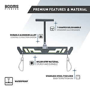 Booms Fishing TU1 Culling Beam, Tournament Fish Scale, Lightweight Foldable Style, Easy to Use and Carry, Comes with a 24" Adhesive Fish Ruler