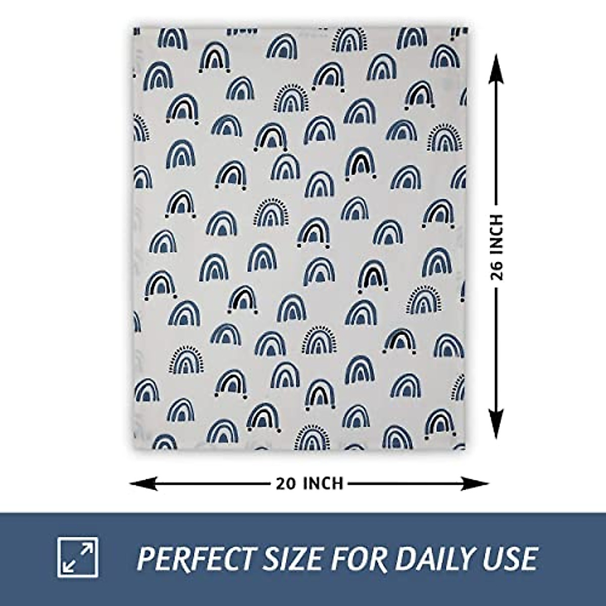 Folkulture Cotton Kitchen Towels and Dishcloths Set with Hanging Loop, Set of 3 Flour Sack Dish Towels and Dish Cloths for Drying Dishes, Highly Absorbent Decorative Tea Towels, 20 x 26 Inches, Mystic