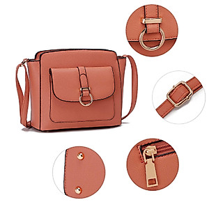 LA TERRE Lightweight Medium Crossbody Bags for Women, Small Crossbody Handbags Vegan Leather Shoulder Bag Purses