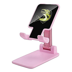 Bass Fishing Funny Foldable Desktop Cell Phone Holder Portable Adjustable Stand Desk Accessories