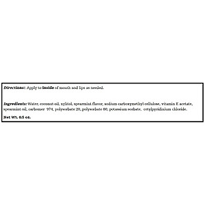 Toothette Oral Care Mouth Moisturizer with Vitamin E and Coconut Oil - QTY 1 tube (0.5 oz)