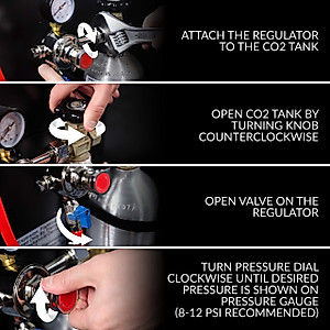HomeCraft Black Stainless Steel Full-Size Kegerator Draft Beer Dispenser & Beer Cooler, Spring-Loaded Tap Dispenser, Holds 1/6, 1/4, 1/2 Barrels, 2.5-Pound CO2 Tank, Single Meter Regulator