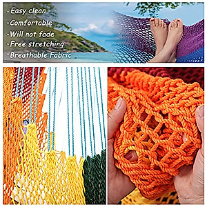 Moonlight Caribbean Hammock Hanging Chair, Durable Polyester Hanging Chair, Indoor/Outdoor Garden & Living Room