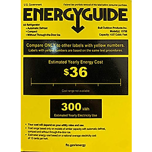 Bull Outdoor Products 13700 Series II Outdoor Refrigerator, Stainless Steel