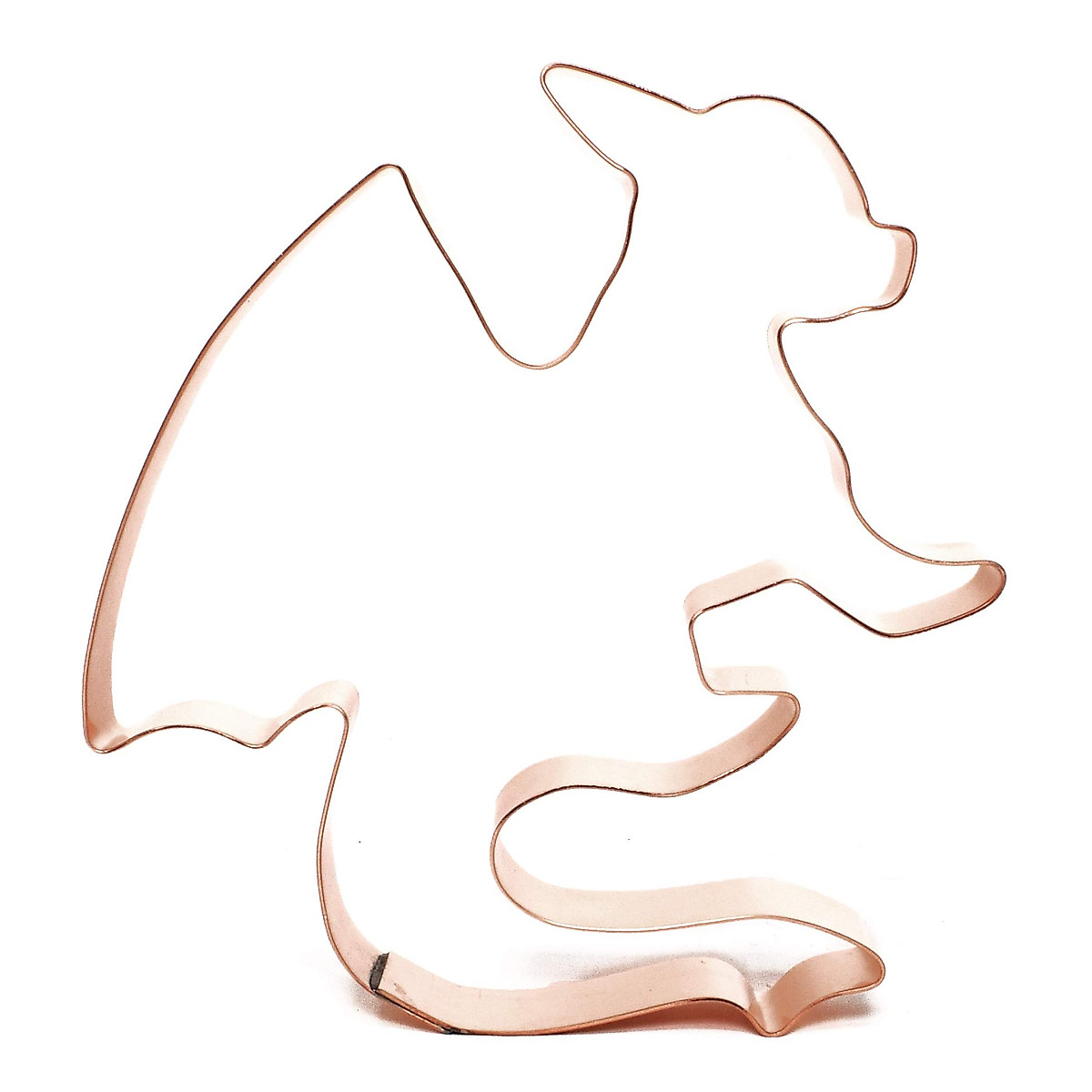 Dragon with Wings Cookie Cutter 4.5 X 4.75 - Handcrafted Copper Cookie Cutter by The Fussy Pup