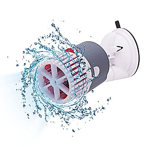 Aquarium Wave Maker,CHERLAM Circulation Pump 360° Rotating,1981GPH Powerhead Submersible Water Pump for FIsh Tank,Mini Water Circulation Device