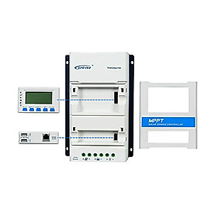 EPEVERMPPT Solar Charge Controller 40A, 12V/24V AutoTRIRON4215N Intelligent Modular-Designed Regulator with PC Software and Moblie APP [Updated Version of Tracer A/an Series] (TRIRON 4215N)