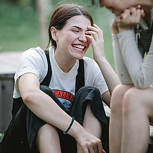 Haoze Farewell Going Away Gifts for Coworker Friends, Ladybug Coworker Leaving Gifts Retriement Gifts for Women Good Luck Bracelet New Job Moving Away Goodbye Farewell Gift for Women Men(Turquoise)