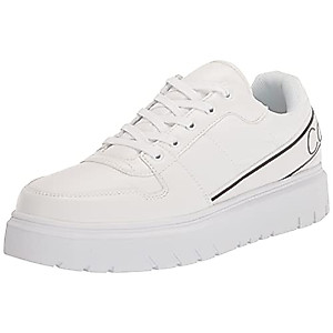 Calvin Klein Women's Danyel Sneaker, White, 11